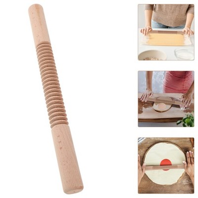 1pc Wooden Screw Thread Rolling Pin Non-stick Rolling Stick Kitchen ...