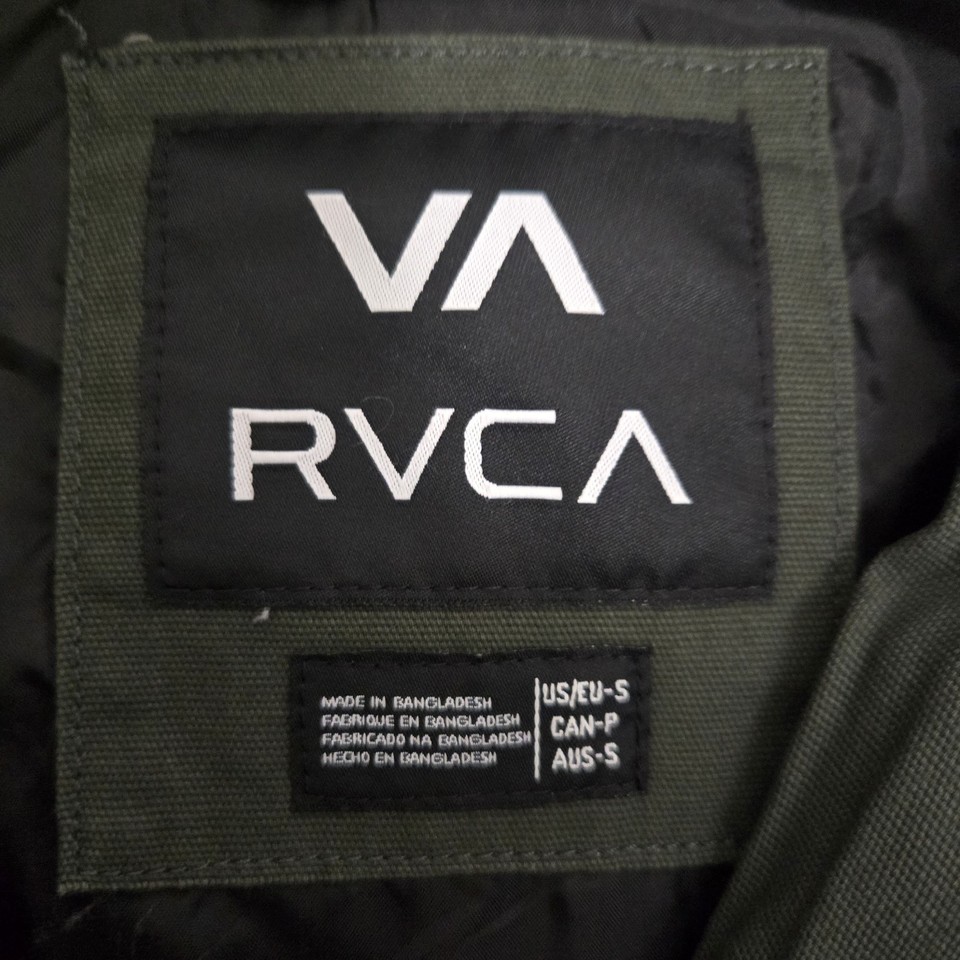 RVCA Range Men's Utility Shacket Size Small Sherpa Collar Lined Olive ...