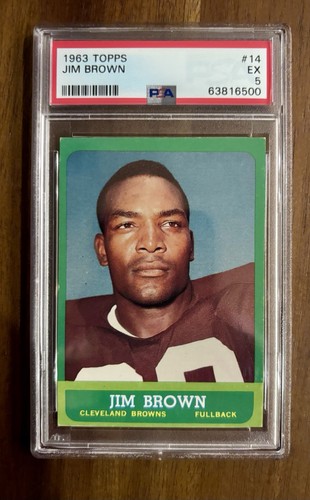 1963 Topps Jim Brown #14 PSA 5 Cleveland Browns HOF Football Card | eBay
