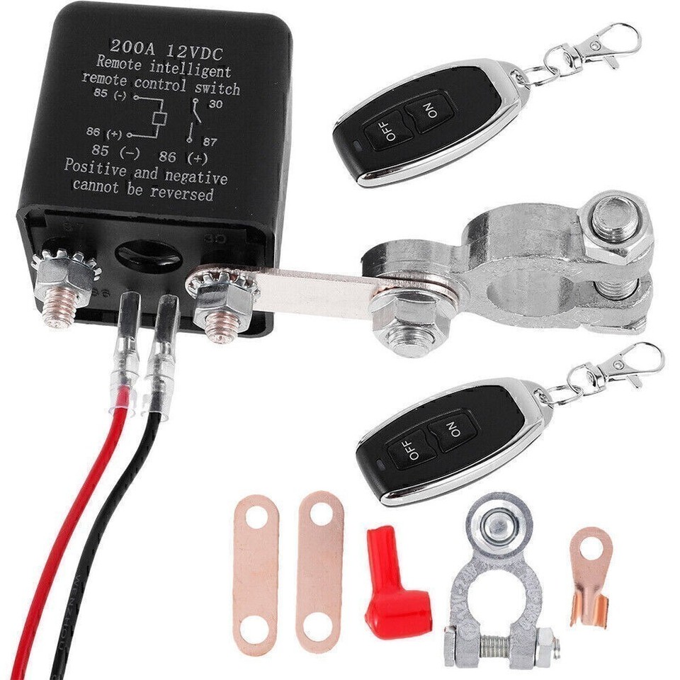Wireless Remote Car Battery Disconnect 12V Wireless Dual Remote For Car ...