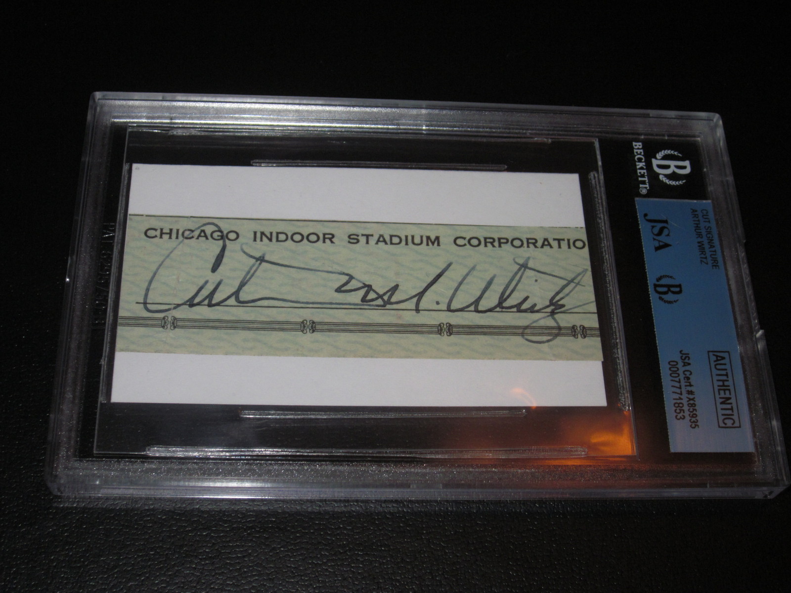 ARTHUR WIRTZ AUTOGRAPHED CUT SIGNATURE CARD-JSA/BGS SLAB | eBay