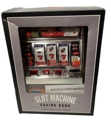 The Original Fun Workshop Slot Machine Savings Bank-11”x9”x6”-New Open ...