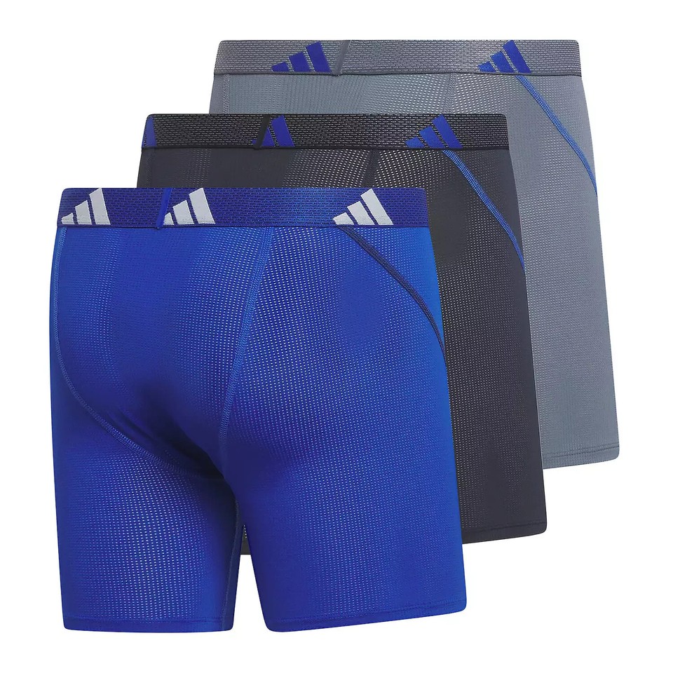 Adidas Men's Sport Performance Mesh Boxer Brief Underwear (3-Pack) Size ...