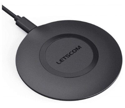 Letscom Wireless Charger, Qi-Certified 15W Max Fast Wireless Charging ...