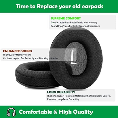 Professional Replacement Earpads Cushions Compatible with Mpow 059 /H1 ...