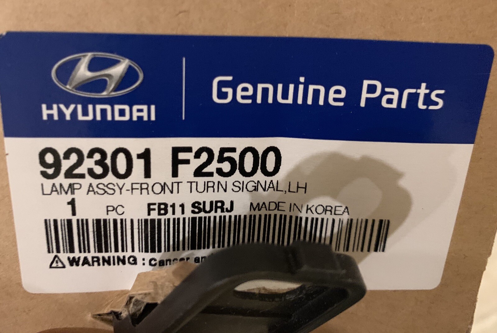 2019-2020 Hyundai Elantra Turn Signal OEM Drivers Side Lh 92302-F2500 ...