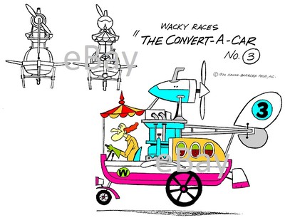 Hanna Barbera STYLE GUIDE PLATE - WACKY RACES - The CONVERT-A-CAR Prof ...