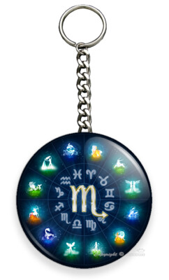 SCORPIO ZODIAC HOROSCOPE LUCKY ASTROLOGY SIGN KEYCHAIN KEY CHAIN RING ...