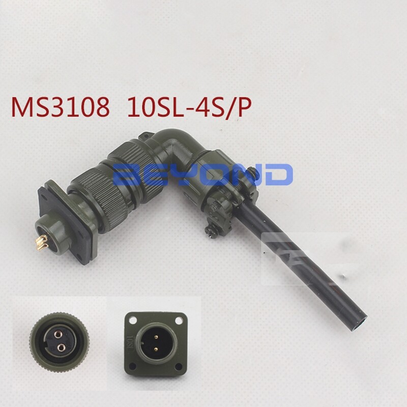 2 core connector elbow type aviation plug MS3108A-10SL-4S/P Plug and ...