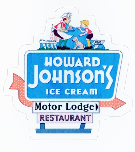 Howard Johnson's Motor Lodge & Restaurant 1960s Logo Sticker ...