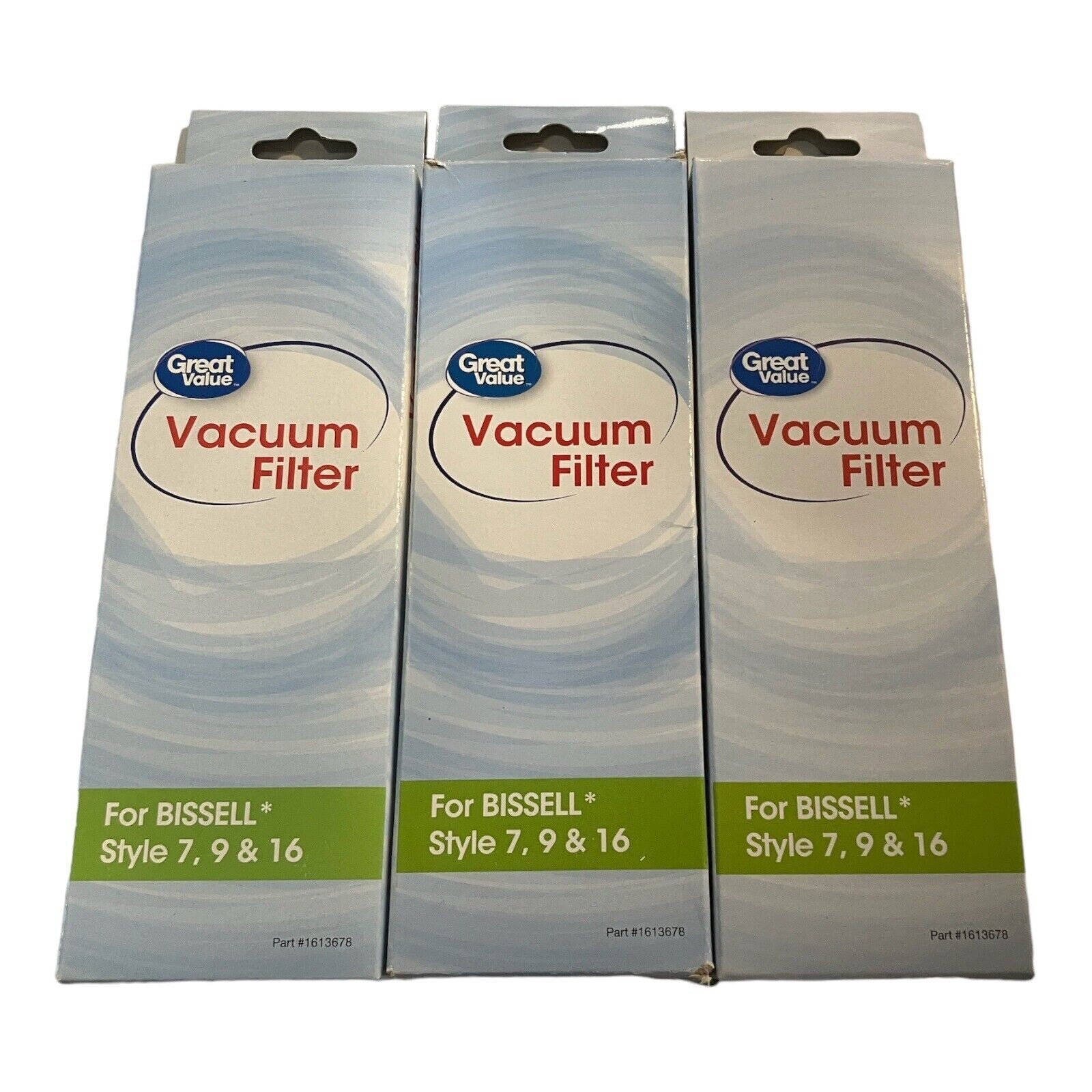 Pack of 3 - NEW Bissell Vacuum Filter Style 7, 9, 16 Great Value ...