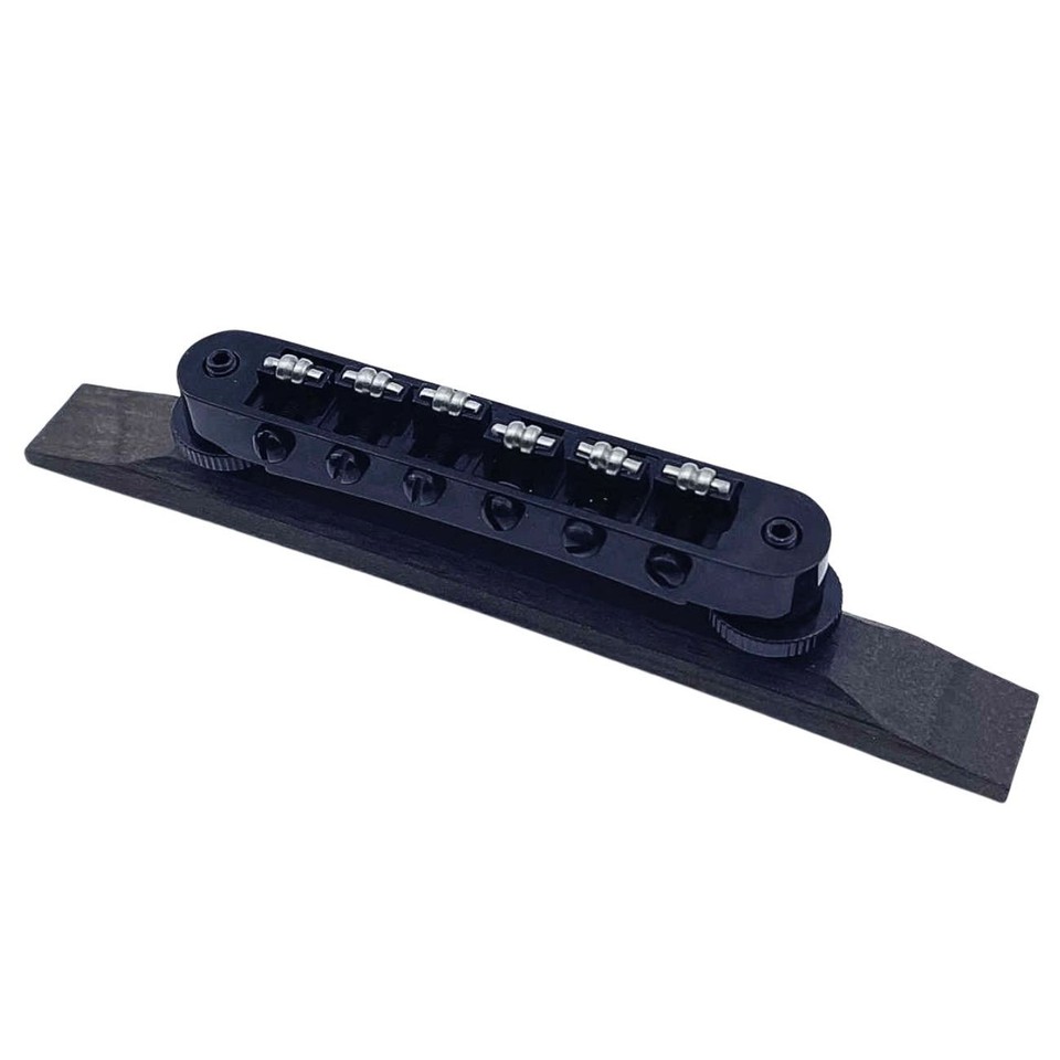 Tune-O-Matic Solid Metal Guitar Bridge Rosewood Base For Archtop Jazz ...