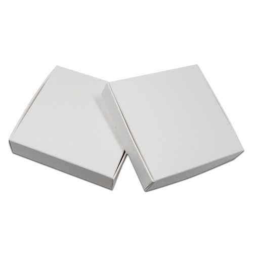 White Black Kraft Paper Packaging Boxes Small Gift Craft Reusable ...