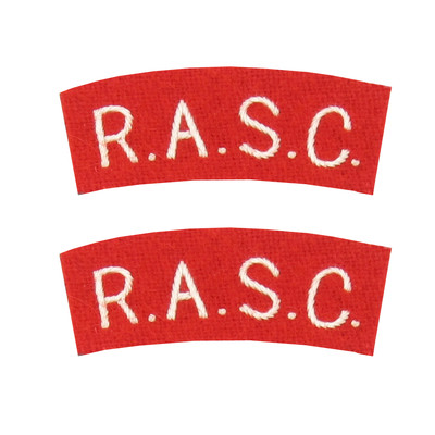 British RASC ROYAL ARMY SERVICE CORPS Army Regiment WW2 Shoulder Titles ...