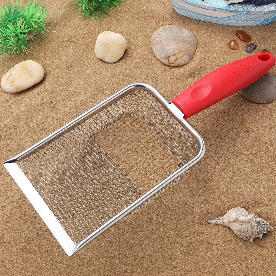 Portable Pet Litter Scoop Stainless Steel Mesh Poop Scoop For Reptile ...