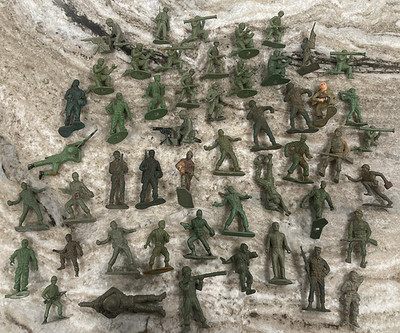 MPC TIM MEE MARX ++ US Plastic Toy Army Men Soldiers Vintage Lot of 50 ...