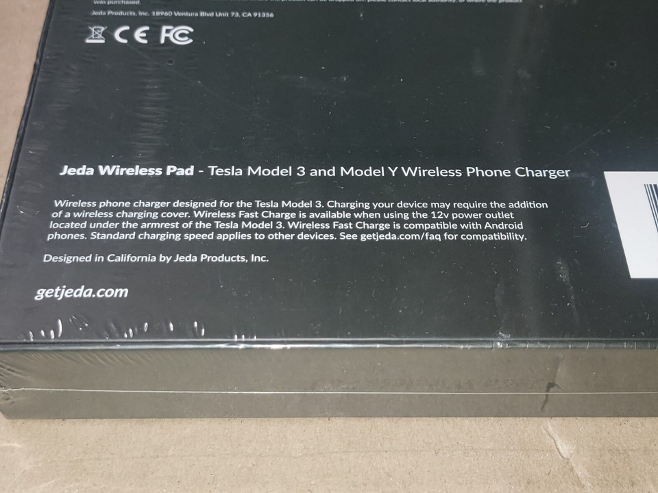 JEDA Wireless Pad - Tesla Model 3 and Model Y Wireless Phone Charger ...