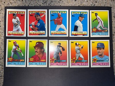 1988 & 1989 TOPPS SUPERSTAR STICKER BASEBALL CARDS YOU CHOOSE MLB CARD ...