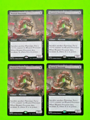 MTG March of the Machine ( Bloated Processor ) Extended Art 4 Cards ...