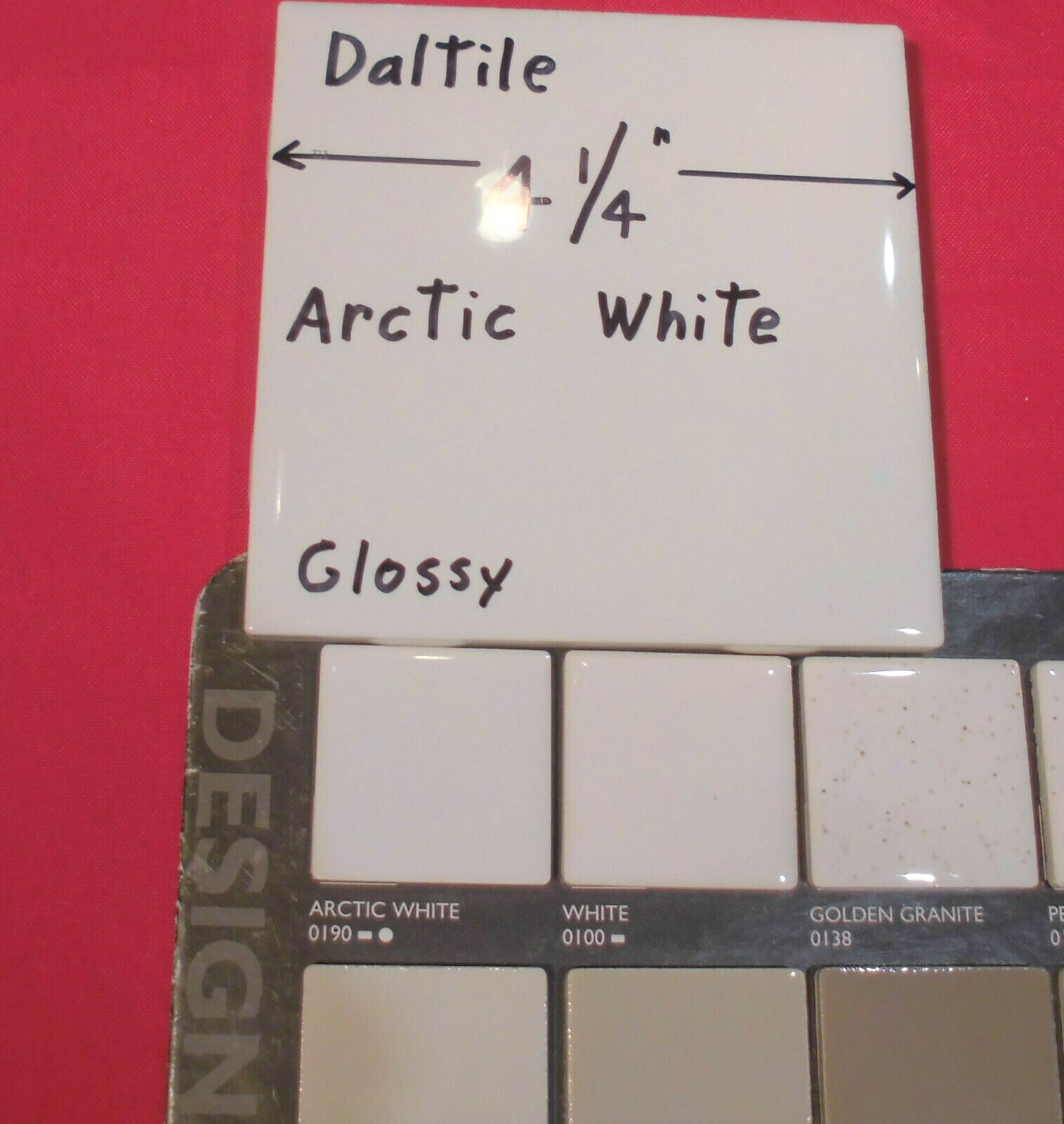 12 pcs. *Arctic White* 4-1/4" Square Glossy Ceramic Tiles by Daltile ...