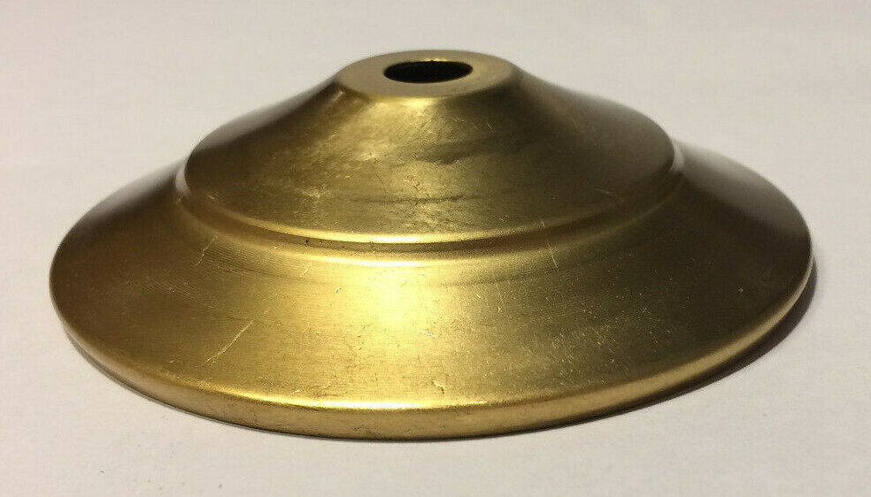 New 3 1/2" Solid Spun Brass Vase Cap, Lamp Cap, Unfinished Brass, 1/8 ...