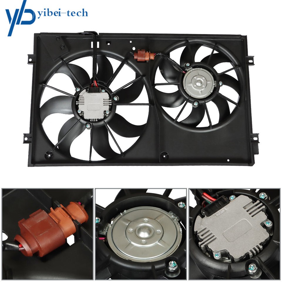 Radiator Cooling Fan Assembly For 2005-2015 Volkswagen Jetta 2.5L ...
