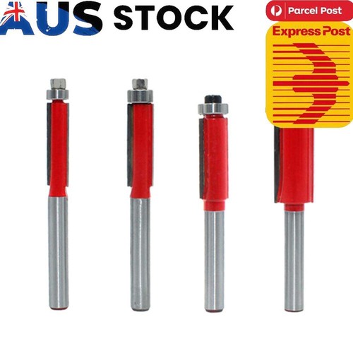 4pcs 1/4 Shank Flush Trim Router Bit End Bearing CNC Woodworking ...