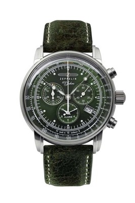 Zeppelin 100 Jahre Chronograph Green | Green Dial 42mm Wristwatch 86804 ...