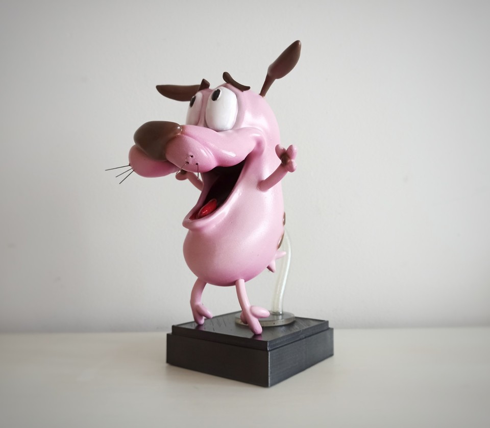 Courage the Cowardly Dog Figure 12K Abs Resin 3D Printed Collectible ...