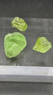 3 Pcs High Quality Peridot Rough Totaling 54.30ct Excellent Color ...