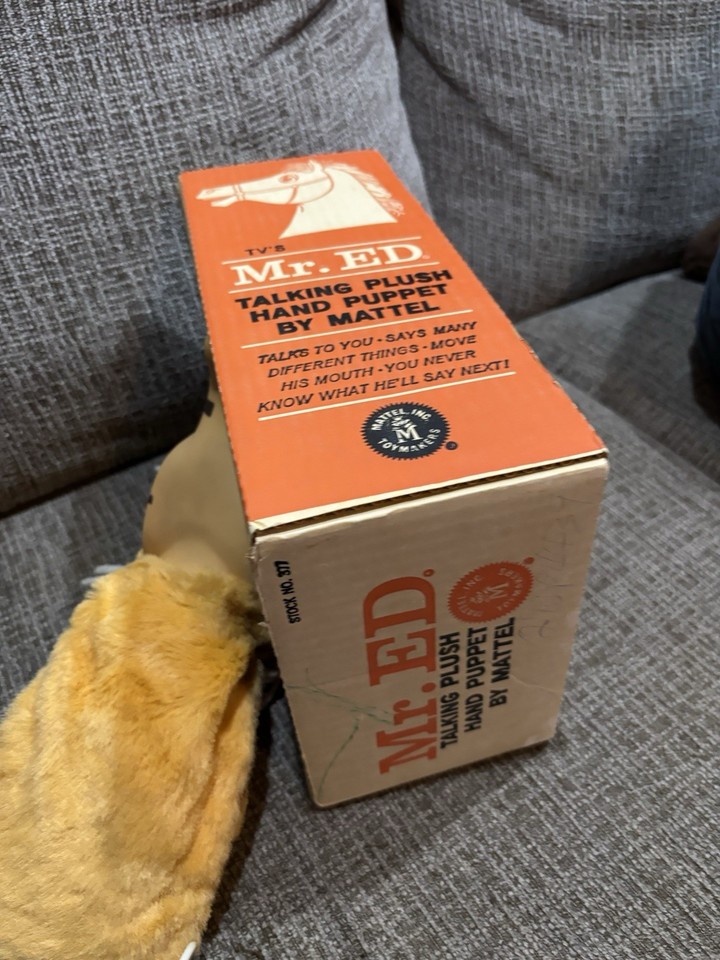 Vintage 1962 TV Mr. Ed Talking Hand Puppet W/ Original Box Mattel Horse ...