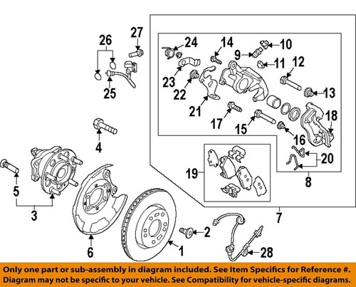 HYUNDAI OEM 17-18 Elantra Brake-Rear-Disc Brake Pads 58302F2A30 | eBay
