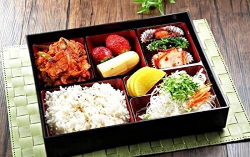 1593 Large Lunch Bento Box 6 Compartments Japanese Traditional Plastic ...
