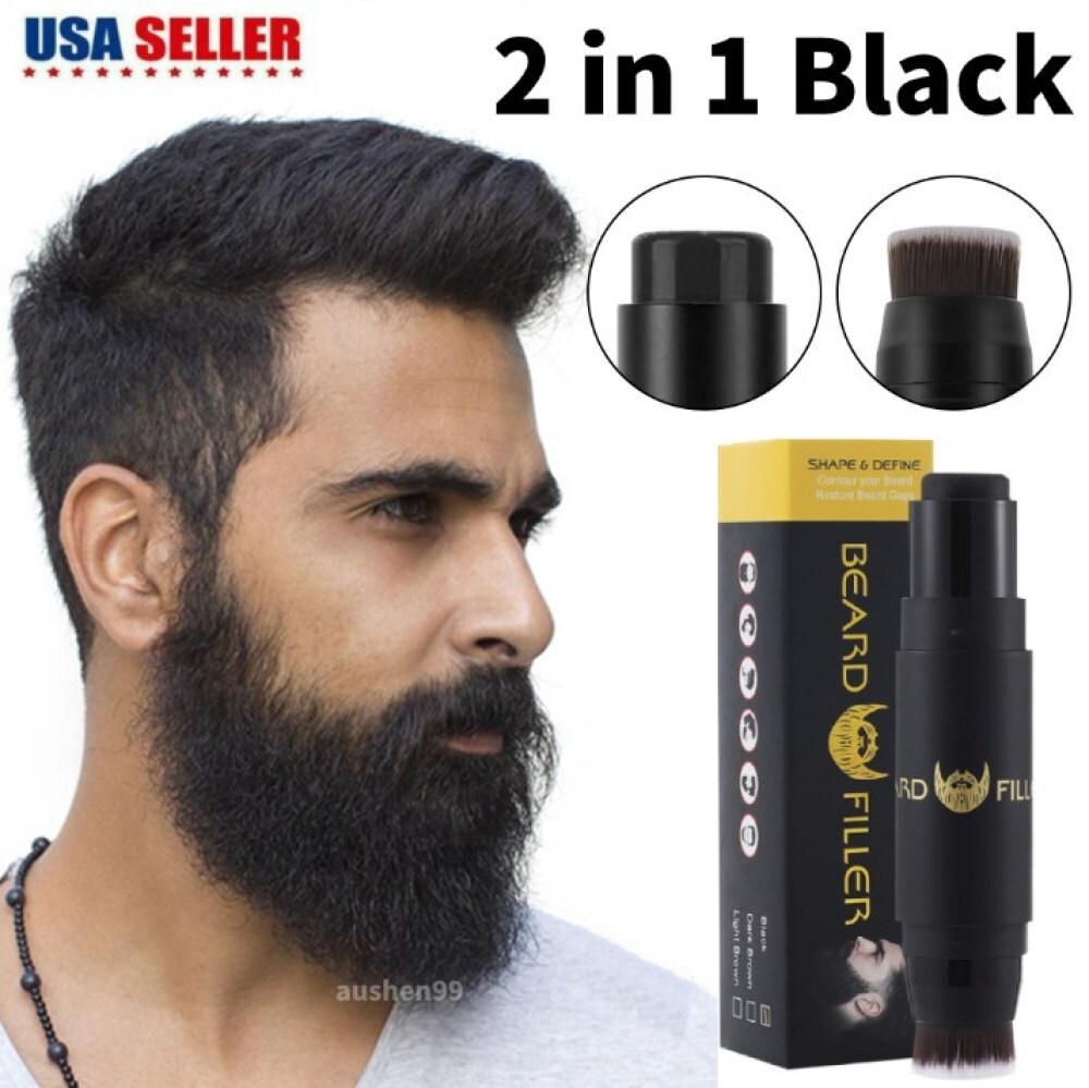 Waterproof Men Black Beard Hair Dye Color Stick Darkening Mustache ...