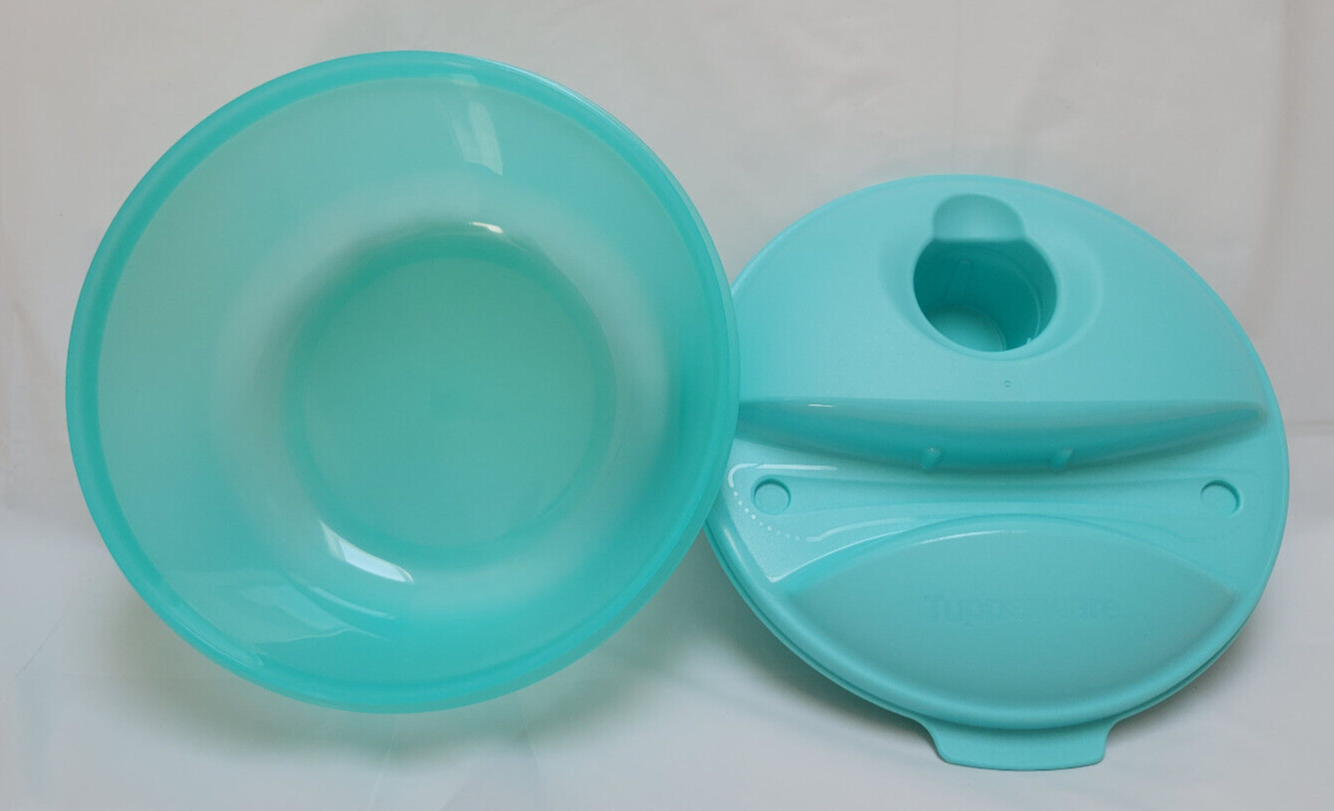 Tupperware Green 1700-6 Salad Lunch To Go Container Missing Silverware ...