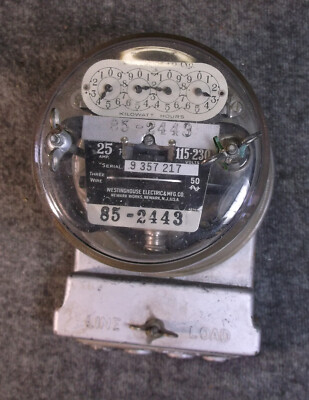 OLD WESTINGHOUSE TYPE ELECTRIC METER FOR S.C. EDISON | eBay