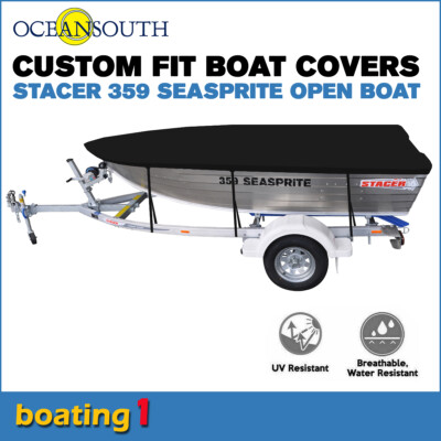 Oceansouth trailerable custom boat cover for Stacer 359 Seasprite Open ...