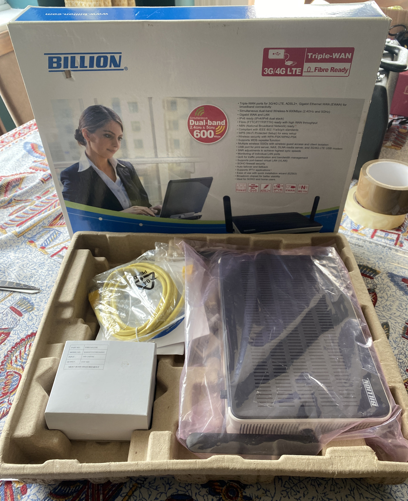 Billion+Electric+BiPAC+7800DXL+600+Mbps+Wireless+N+Router for sale ...