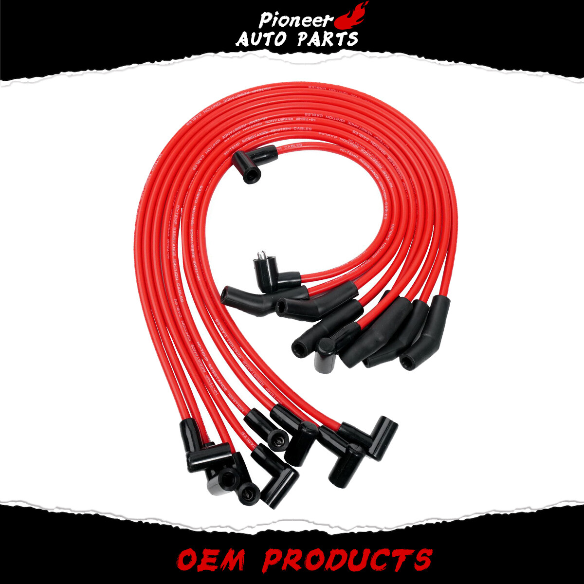 10PCS Red Spark Plug Wires for Ford 5.0L 5.8L SB SBF 302 M-12259-C301 ...