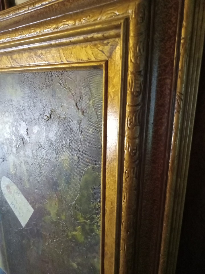 Vintage R. Wilcox Framed Original Oil On Canvas Still Life Painting 24 ...