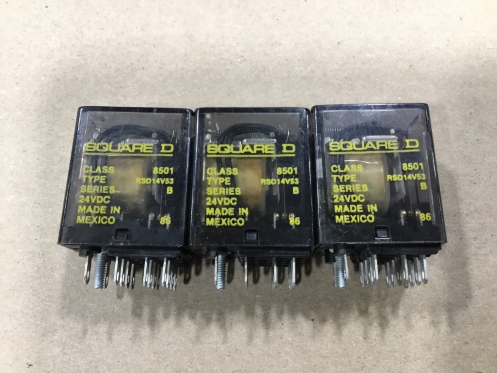 Lot Of 3 Square D RSD14V53 Relays Relay Series B 24VDC 8501 #153C19 | eBay