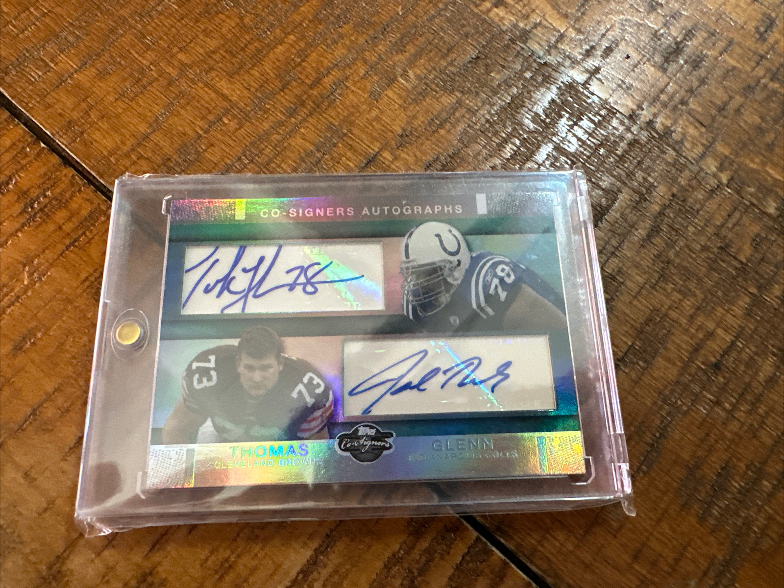 JOE THOMAS Rookie AUTO TARIK GLENN Dual Auto 2007 Topps Co-Signers SSP ...