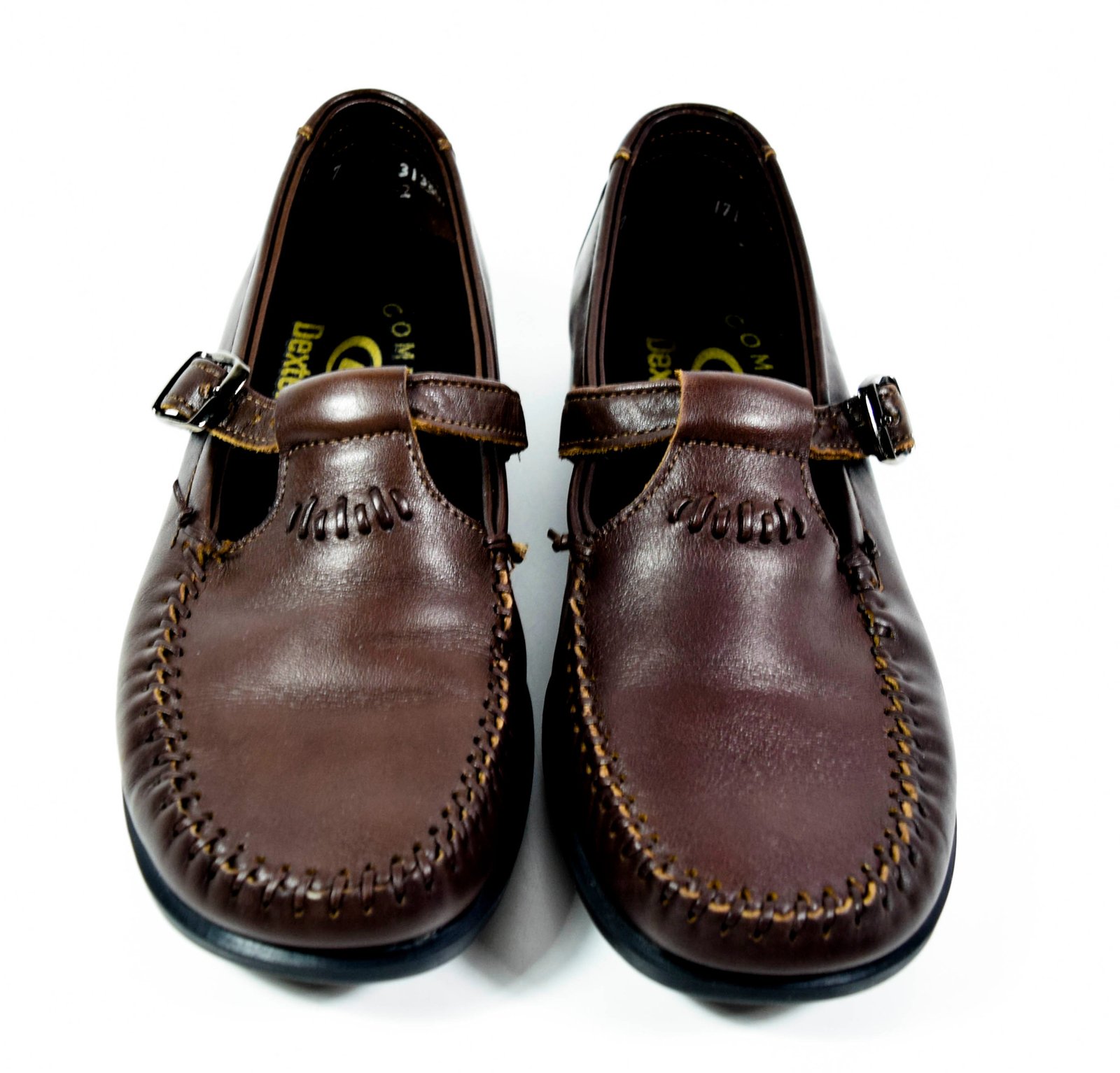 Dexter Refine T Strap Womens Loafers - Dark Brown - Size 7 1/2 M | eBay