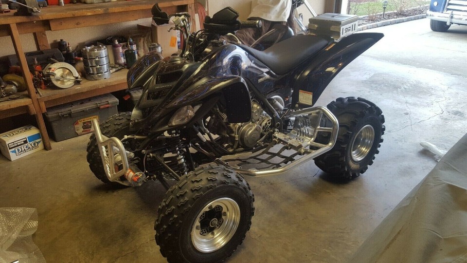 Raptor 660 Nerf Bars Pro Peg Heel Guards Alba Racing Silver black 203 ...