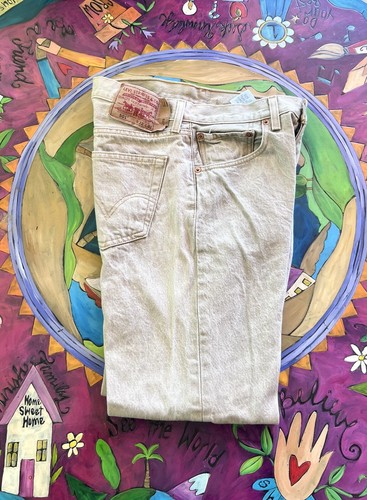 Vintage Men’s 501 Tan Denim Levis 5 Button Jeans 32 X 32 Mexico 1980 ...