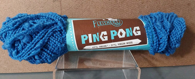 Fleishers Ping Pong Yarn Color Blue 711 1.4oz 1 Skein Orlon/Virgin Wool ...