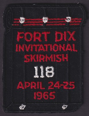Fort Dix Invitational North-South Skirmish Assn embroidered patch 1965 ...