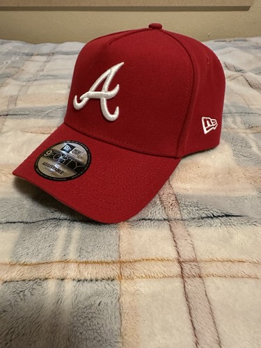 New Era 9Fifty Red A-Frame Snapback Hat Atlanta Braves | eBay