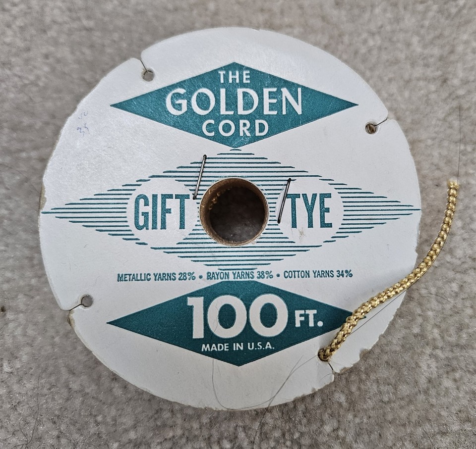 Vintage Metallic Cord Gold Silver Gift Tye Lot Crafts Presents | eBay