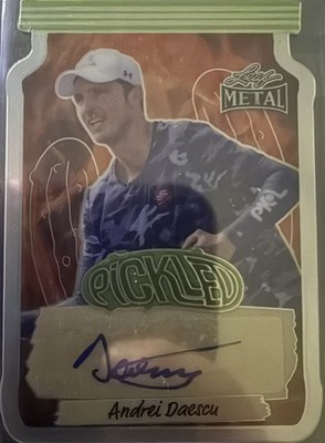 2024 Leaf Metal Pickled Orange Die-Cut ANDREI DAESCU Pickleball AUTO 1/ ...